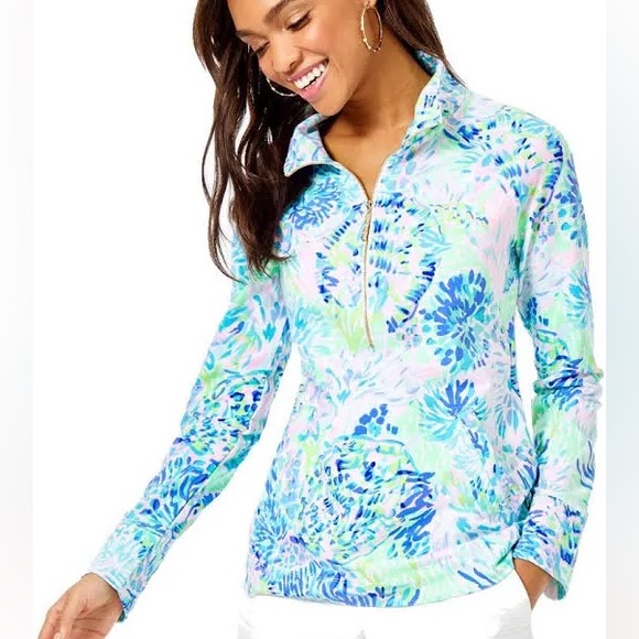 Lilly Pulitzer | Tops | Lilly Pulitzer Skipper Popover 2zip Pullover ...